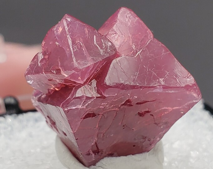 Pink Spinel Crystal From Tanzania, FLUORESCENT, 26 Carats, Comes With ...