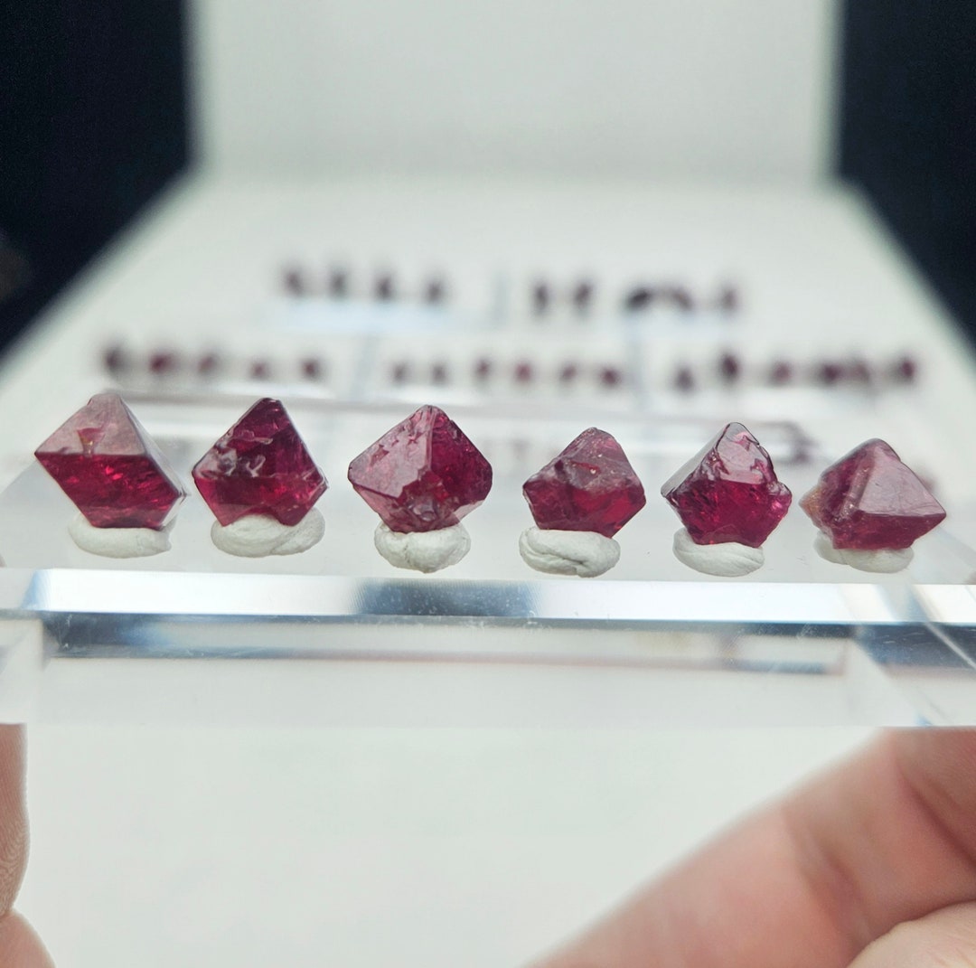 Red Spinel Crystals From Burma, MANY TO CHOOSE, Fluorescent, Pigeon ...