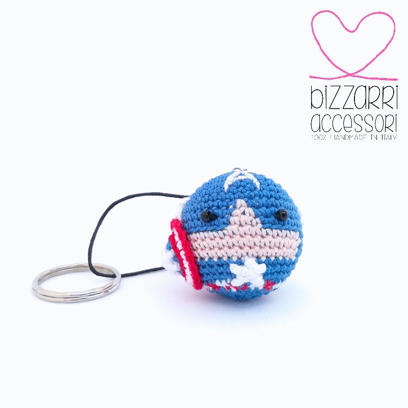 Captain America Crochet Keychain the Avengers Series - Etsy