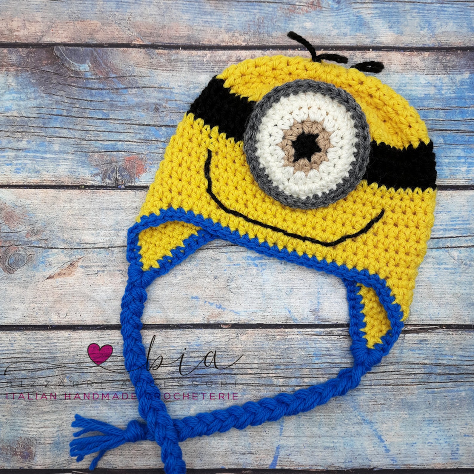 Cappello Minions "stuart" All'uncinetto - Neonati, Bambini, Adulti - Etsy