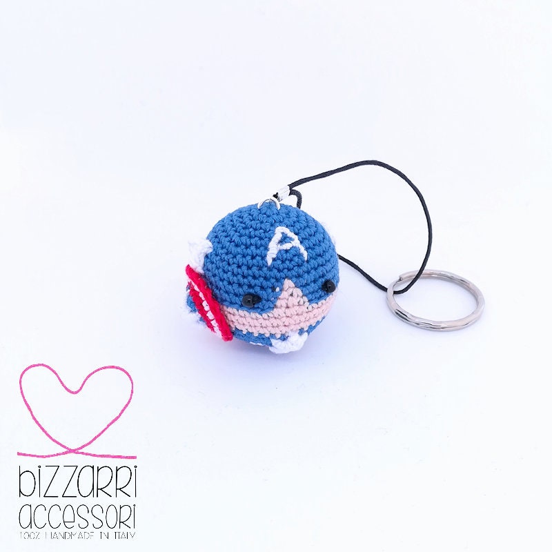 Captain America Crochet Keychain the Avengers Series - Etsy