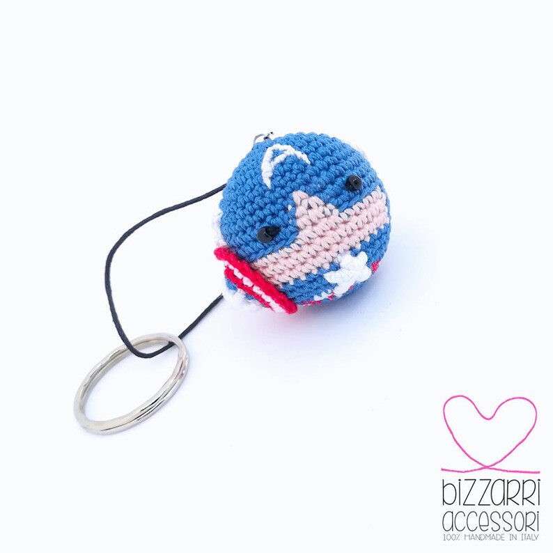 Captain America Crochet Keychain the Avengers Series - Etsy