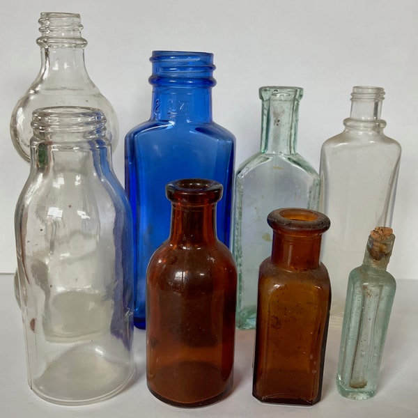 Vintage Small Glass Bottle - Etsy