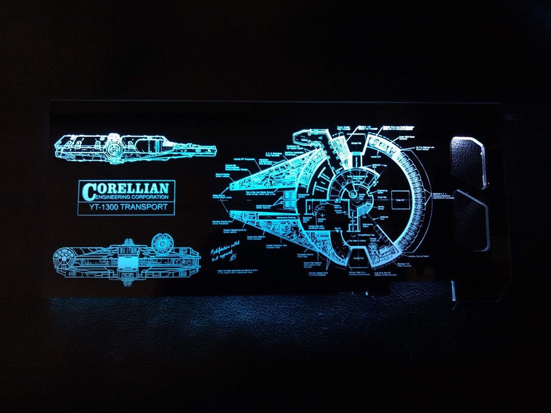 Millennium Falcon Themed RGB GPU Backplate - Etsy UK