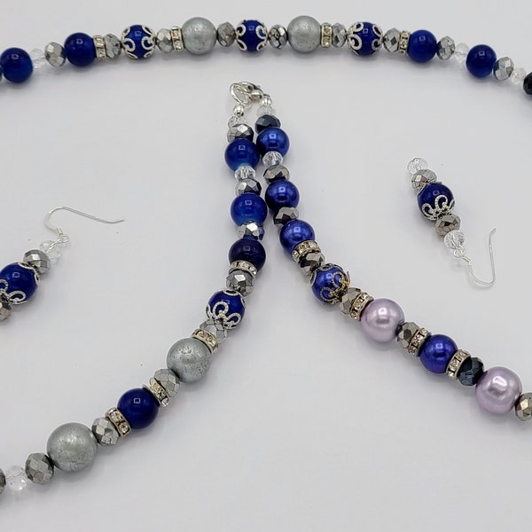 Navy and Silver - Etsy