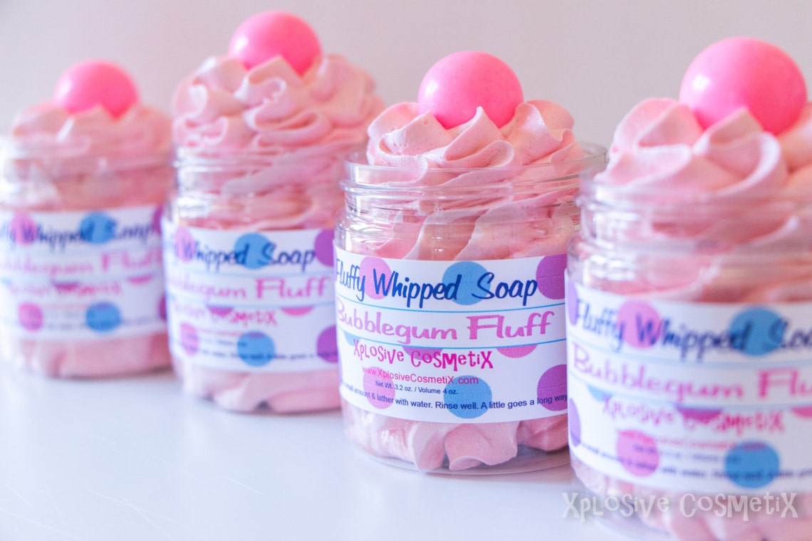 Fluffy Whipped Soap Bubblegum Fluff 4 Oz. Vegan - Etsy