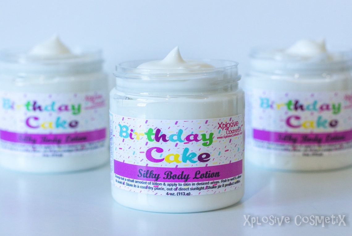 Birthday Cake Silky Body Lotion Silk Lotion Body Cream | Etsy