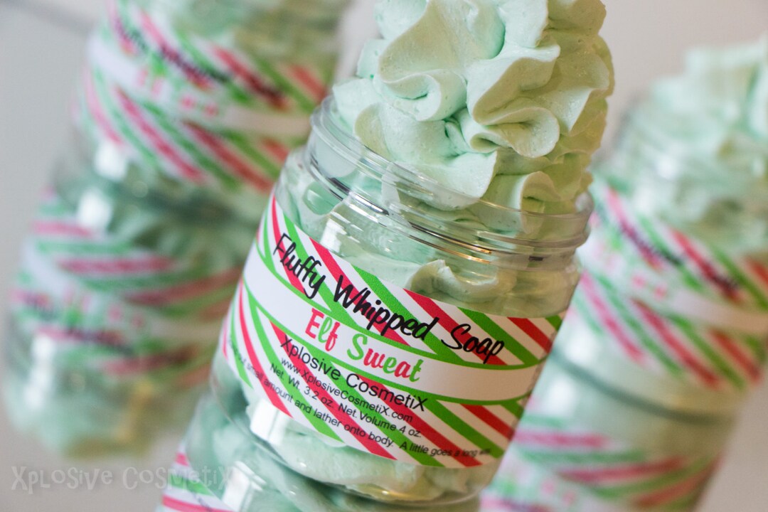 Fluffy Whipped Soap - Elf Sweat - Soaps - Vegan Friendly - Christmas ...
