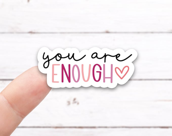 Positive Affirmation Sticky Notes Sticker | I Am Enough Sticker ...