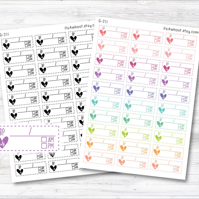 Heart Monitor Stickers - Etsy