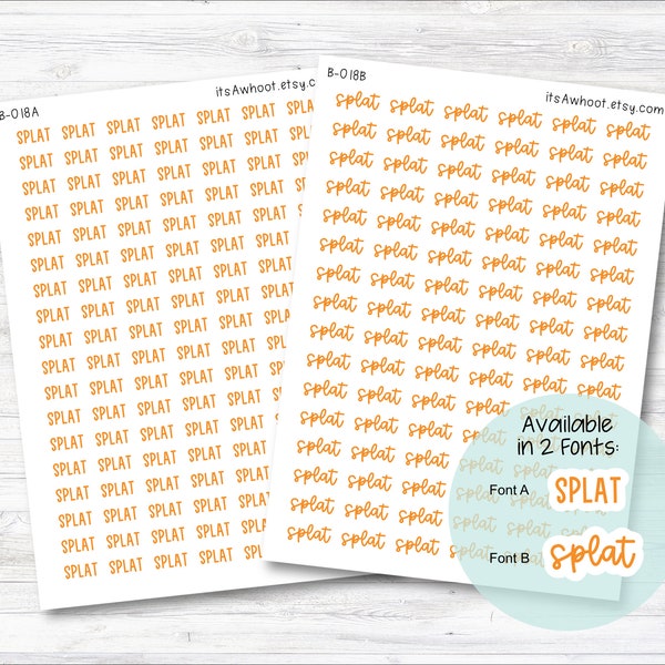 Splat Stickers - Etsy