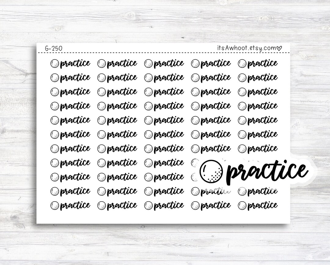 Golf Practice Planner Stickers (G250) - Etsy