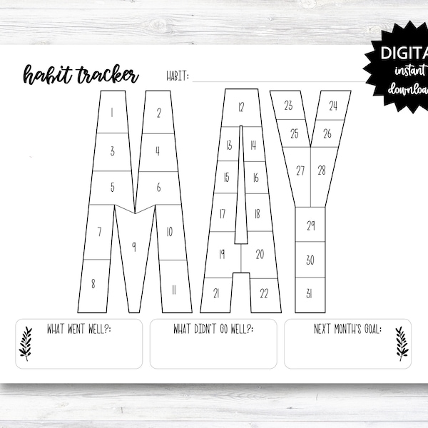 May Tracker - Etsy