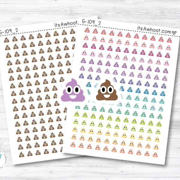 Poop Stickers Funny - Etsy