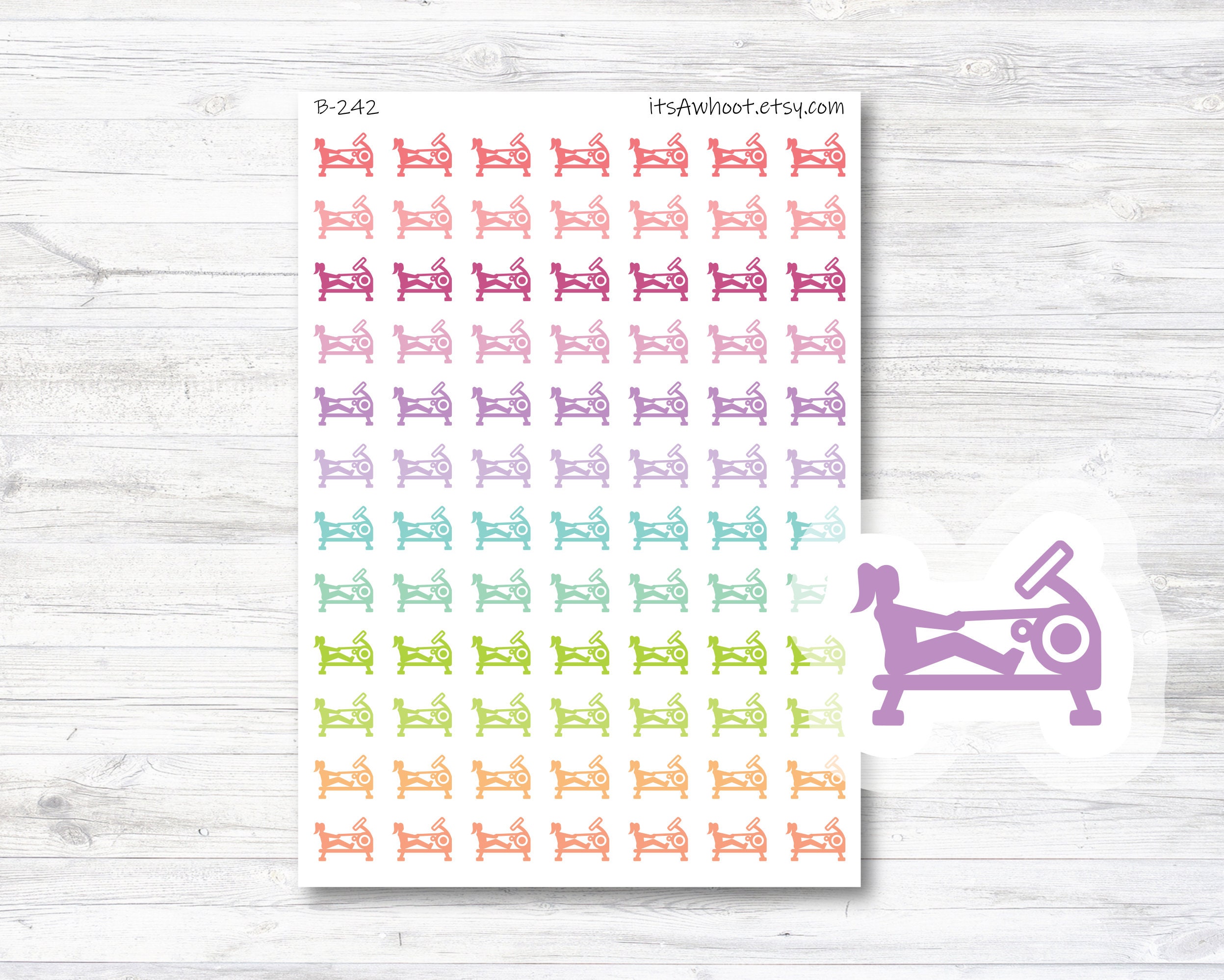 Rowing Machine Planner Stickers Indoor Rowing Stickers - Etsy