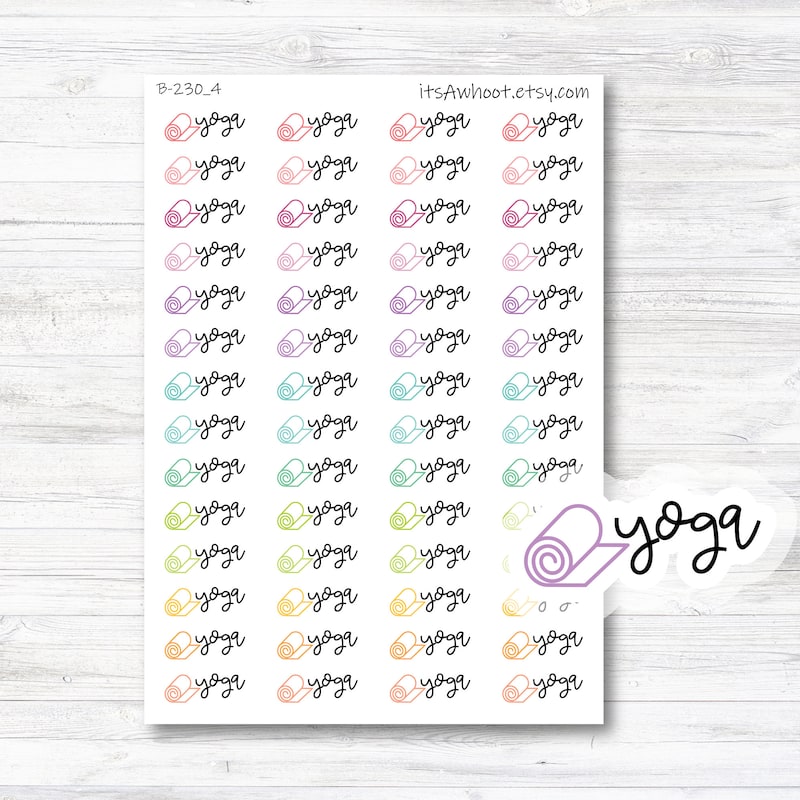 Yoga Stickers - Etsy