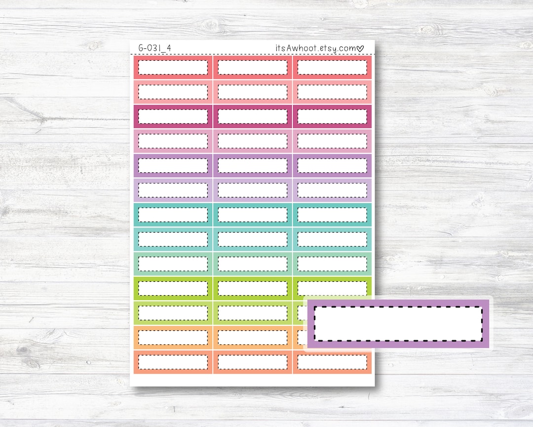 Label Planner Stickers - .4