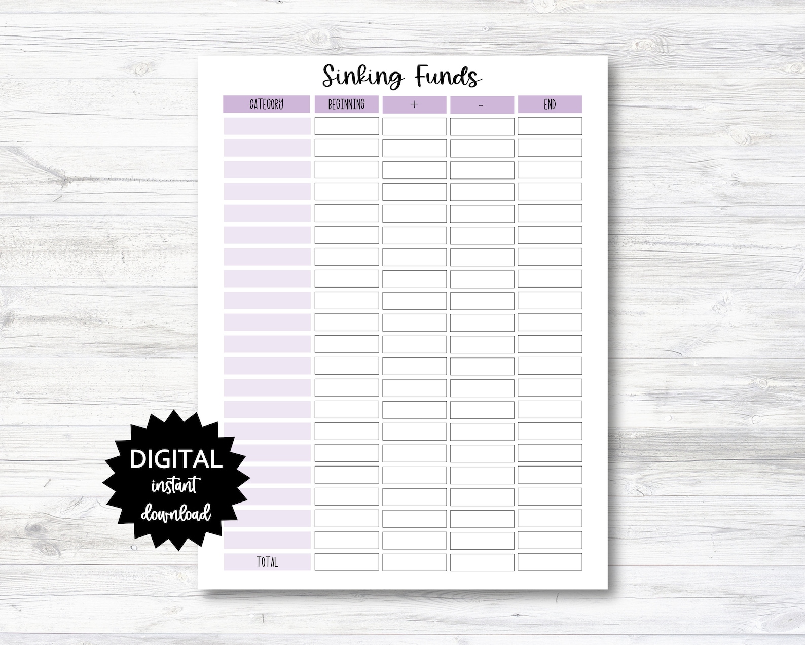 Sinking Funds Printable, Sinking Funds Digital Download - PRINTABLE ...