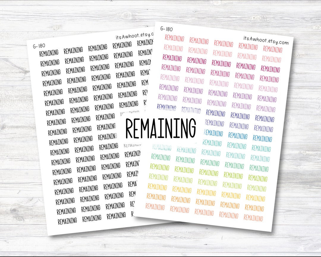 REMAINING Script Planner Stickers (G180) - Etsy