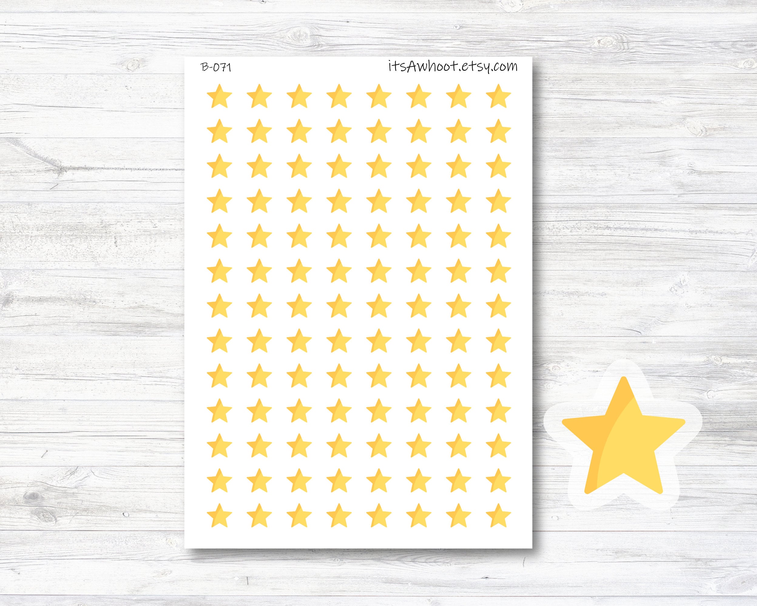 Star Planner Stickers - Yellow (B071) - Etsy