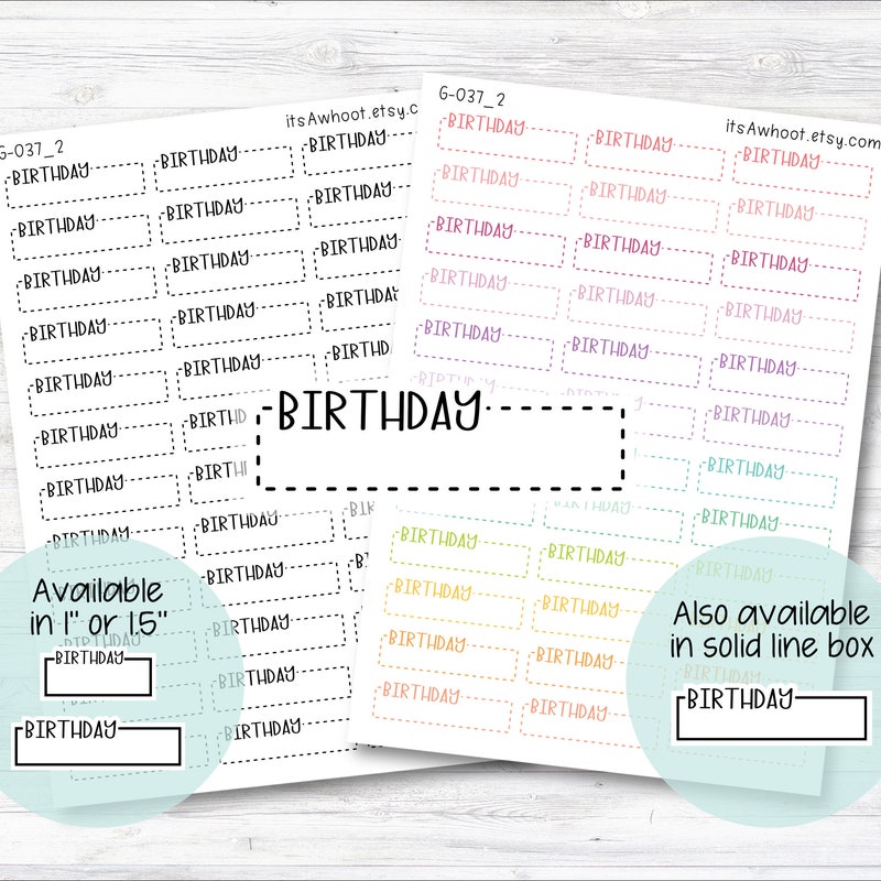 1 Inch Box Planner - Etsy