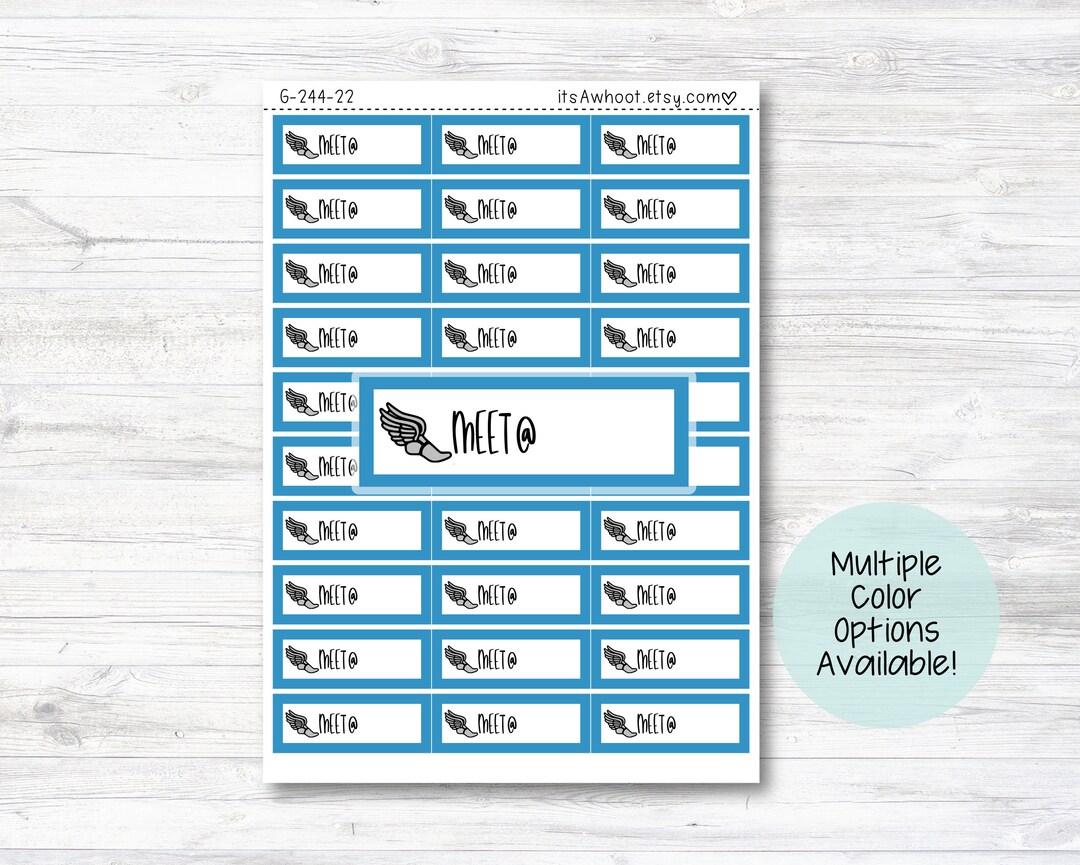 Track Meet Planner Label Stickers, Cross Country Stickers - Multiple ...