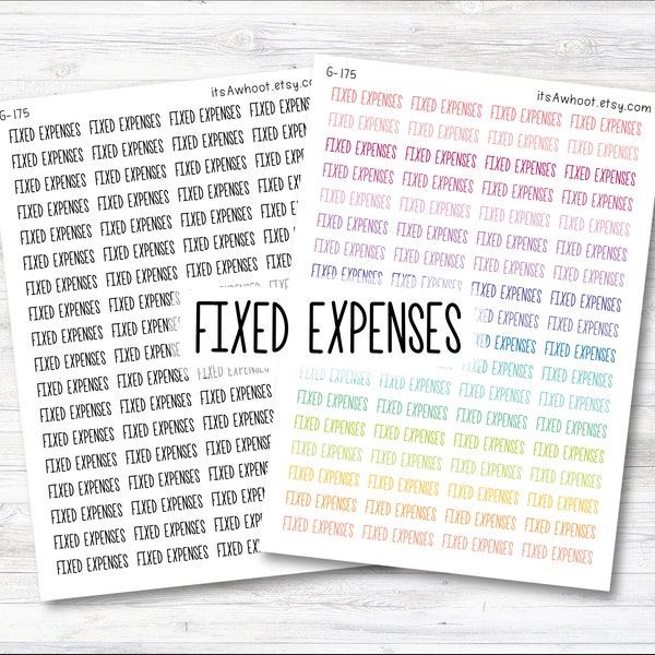 Expenses Stickers - Etsy