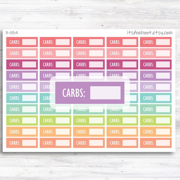 Carb Stickers - Etsy
