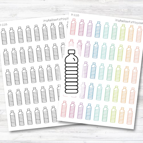 Water Tracker Stickers Hydrate Planner Stickers Hydration - Etsy