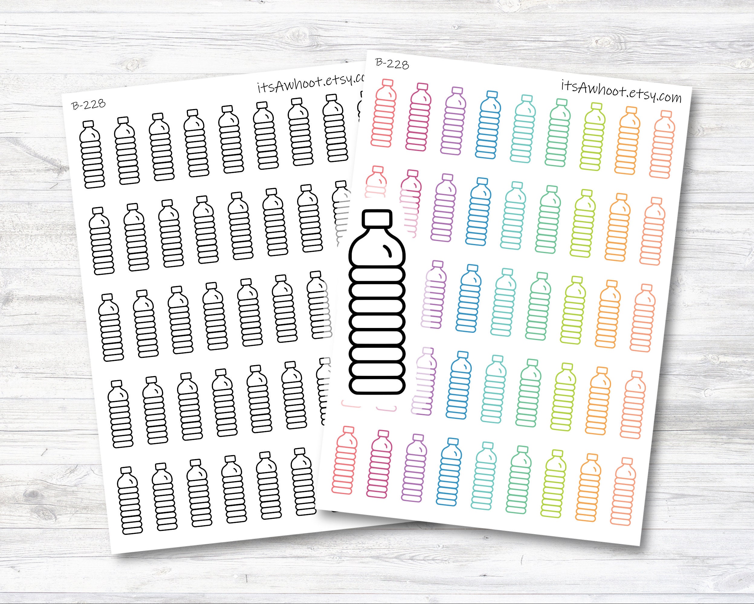 Water Tracker Stickers Hydrate Planner Stickers Hydration - Etsy
