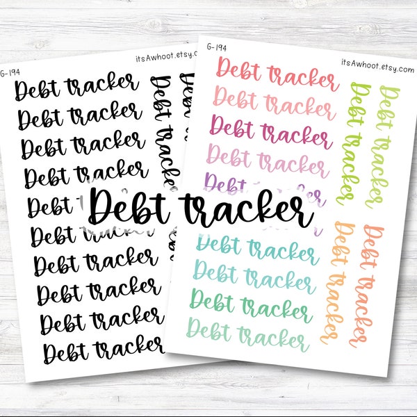 Debt Stickers - Etsy