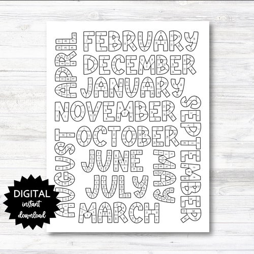 Habit Tracker Coloring Sheet Printable Month Habit Tracker - Etsy