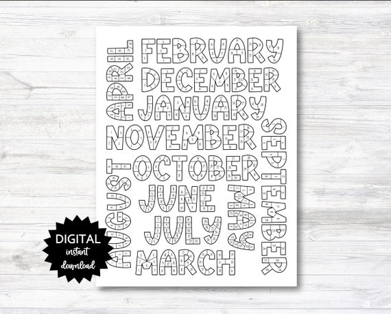 Habit Tracker Coloring Sheet Printable Month Habit Tracker - Etsy
