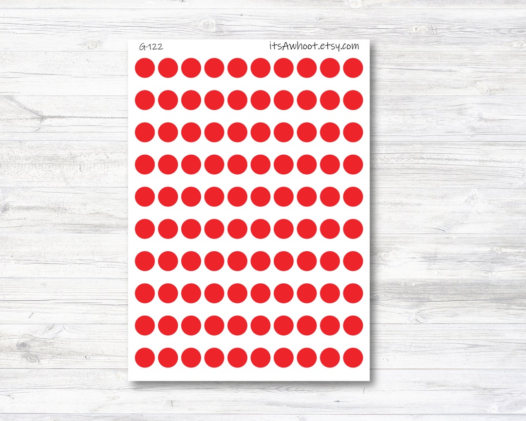 Red Dot Stickers, Period Tracking Stickers, Menstrual Cycle Tracking ...