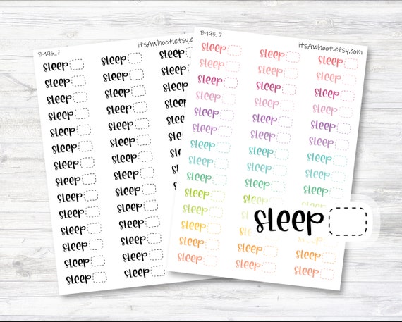 Sleep Stickers Sleep Script Planner Stickers B195_7 - Etsy