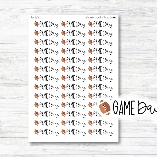 Game Day Stickers Calendar - Etsy