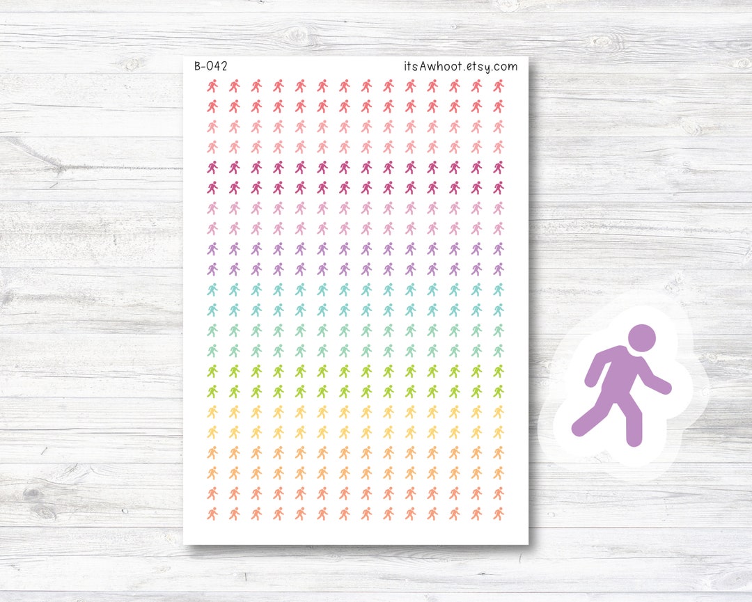 Walking Planner Stickers Walking Icon Stickers Mini - Etsy