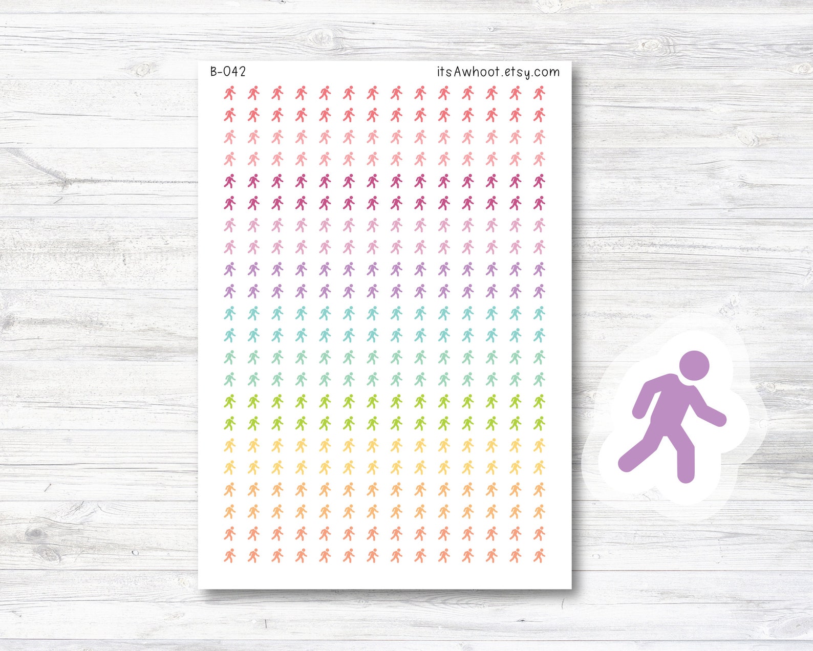 Walking Planner Stickers Walking Icon Stickers Mini - Etsy