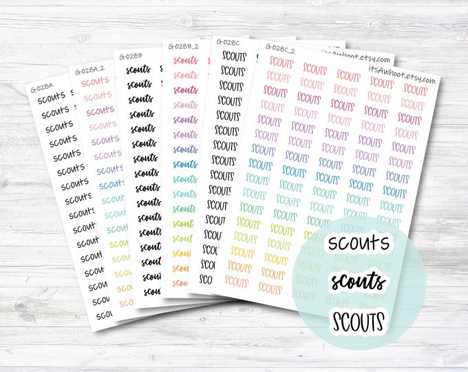 Month Script Planner Stickers G024B - Etsy