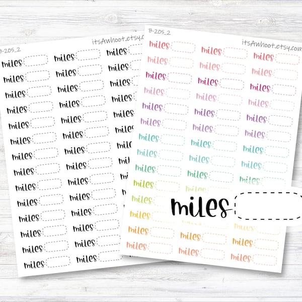 Miles Stickers - Etsy