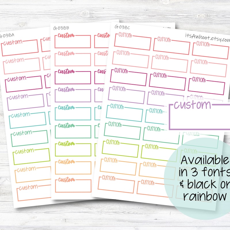Planner Labels - Etsy