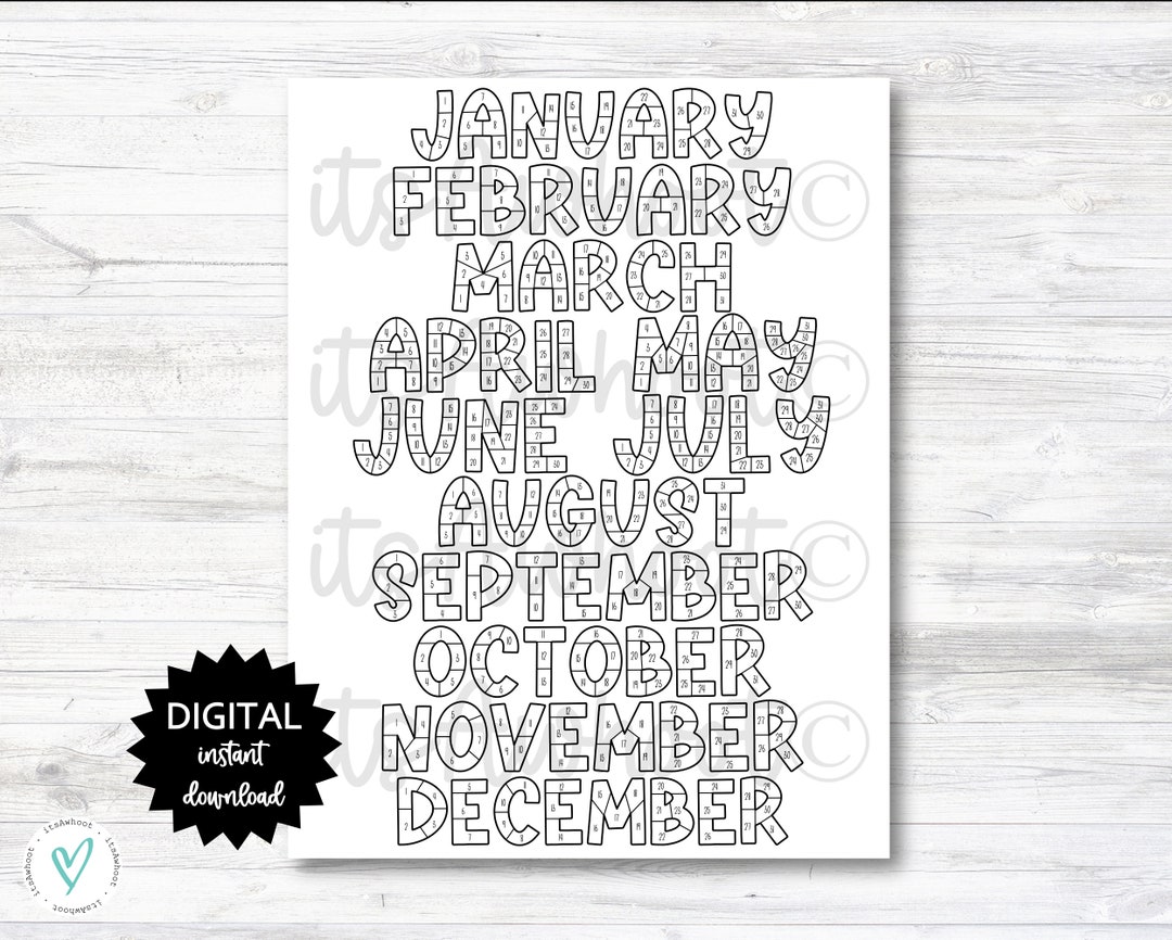 Habit Tracker Coloring Sheet Printable, Month Habit Tracker Coloring ...