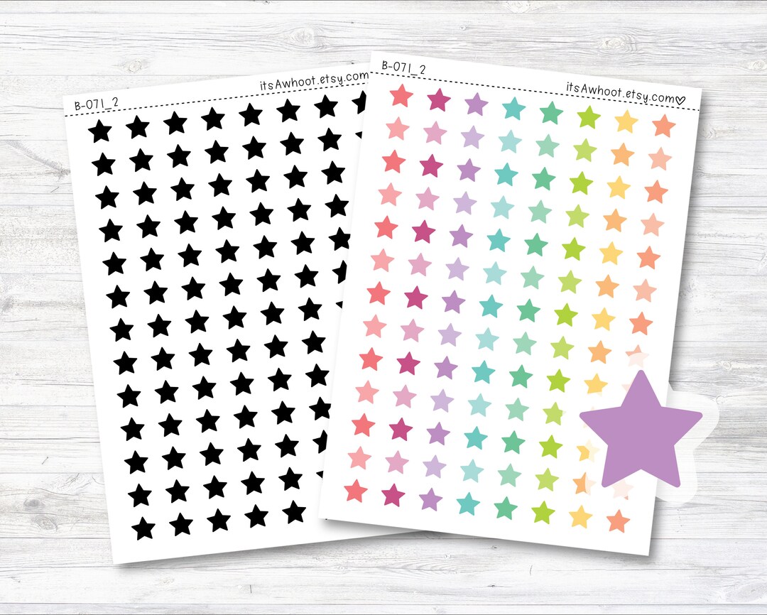 Star Planner Stickers, Star Stickers (B071_2) - Etsy