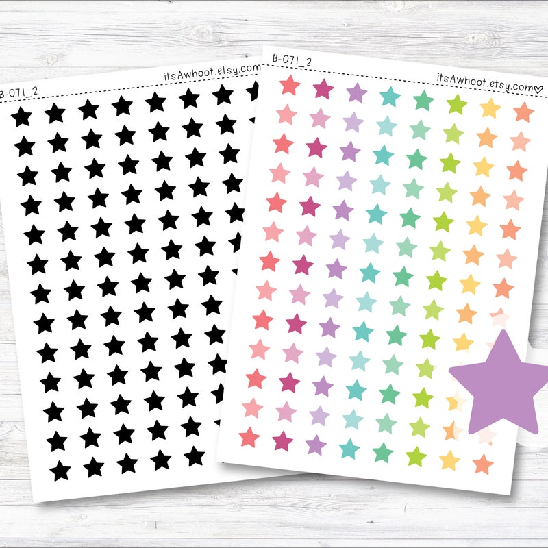 Star Stickers - Etsy