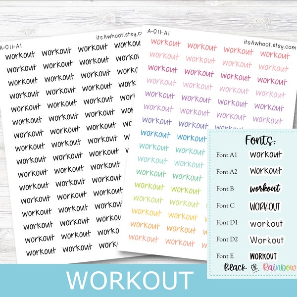 Workout Stickers - Etsy