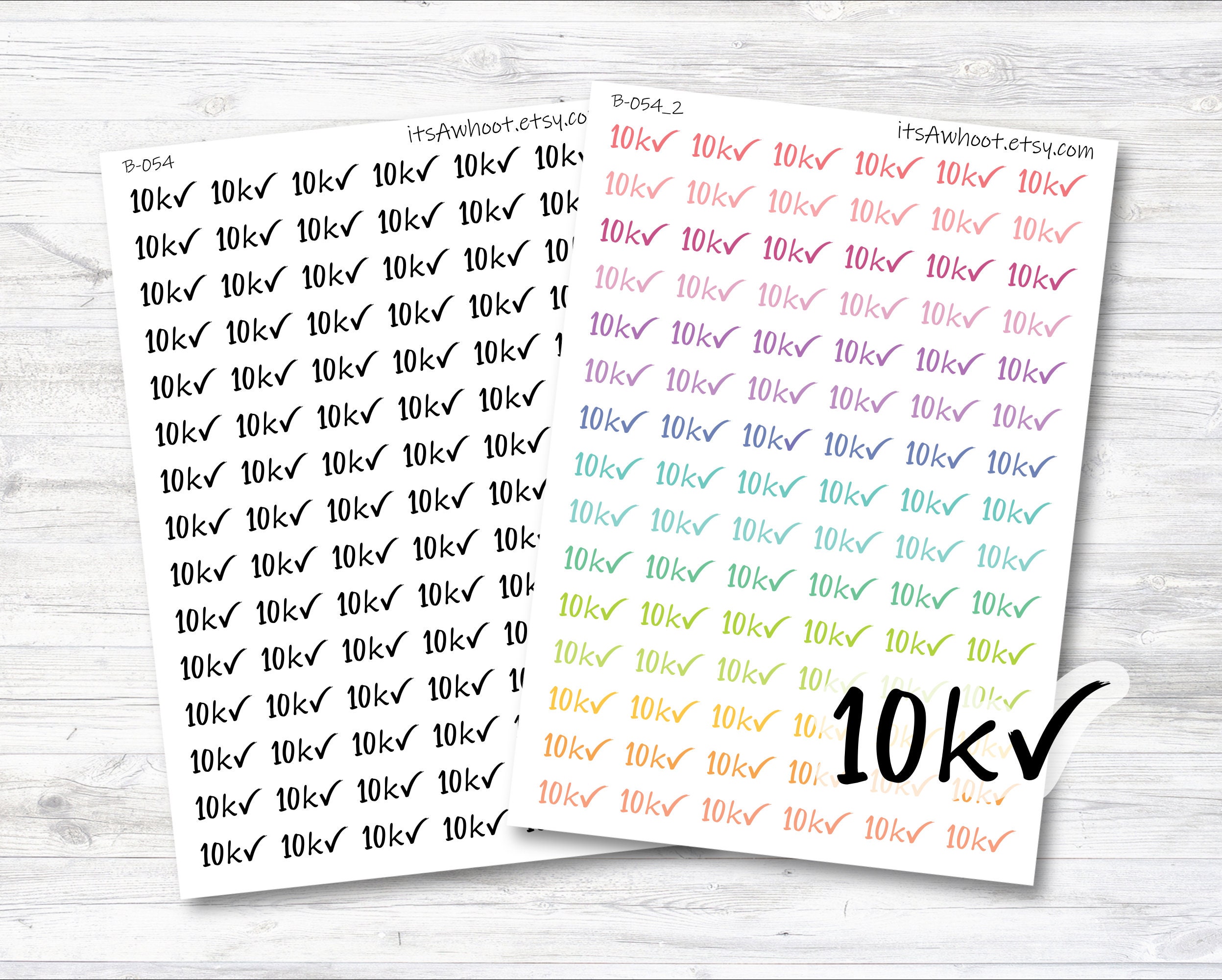 10k Check Steps Stickers, 10,000 Steps Planner Stickers, 10k Stickers ...