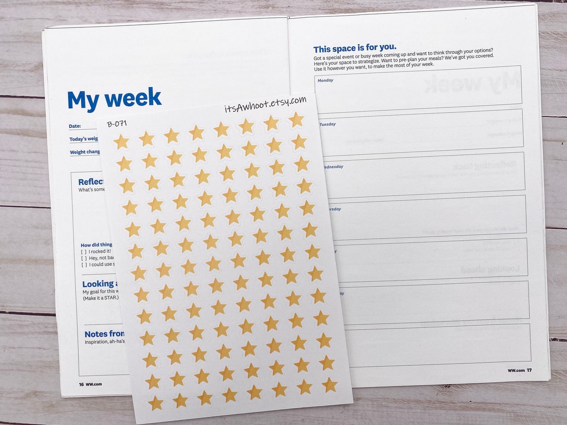 Star Planner Stickers Yellow B071 | Etsy