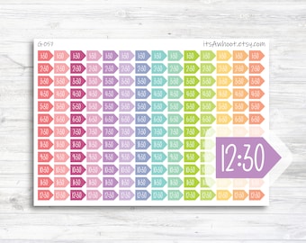 Appointment Time Arrow Planner Sticker 15 Minute Intervals | Etsy
