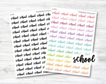 School Stickers, School Stickers for Planner, Set of 70 School Planner ...