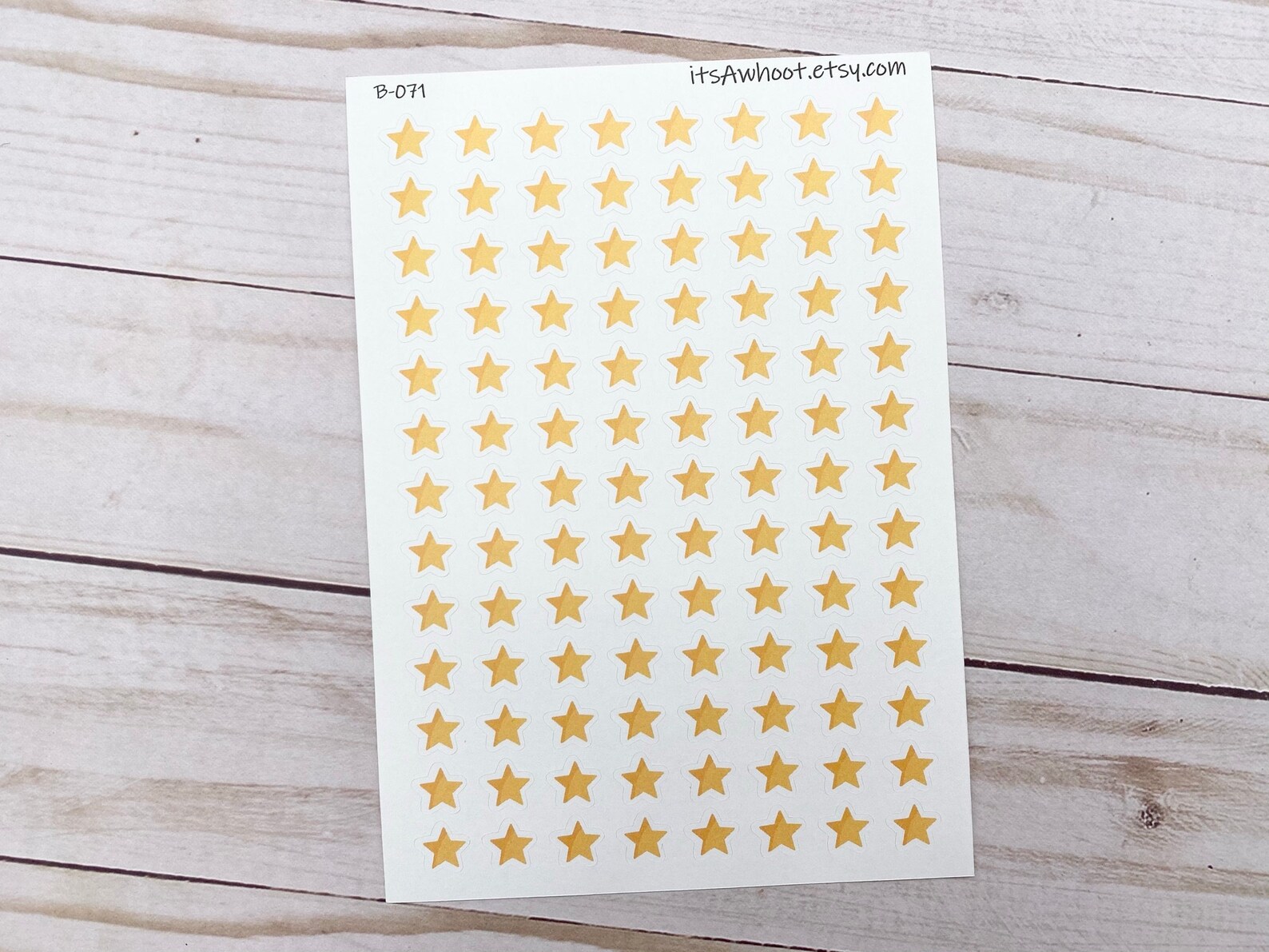 Star Planner Stickers Yellow B071 | Etsy